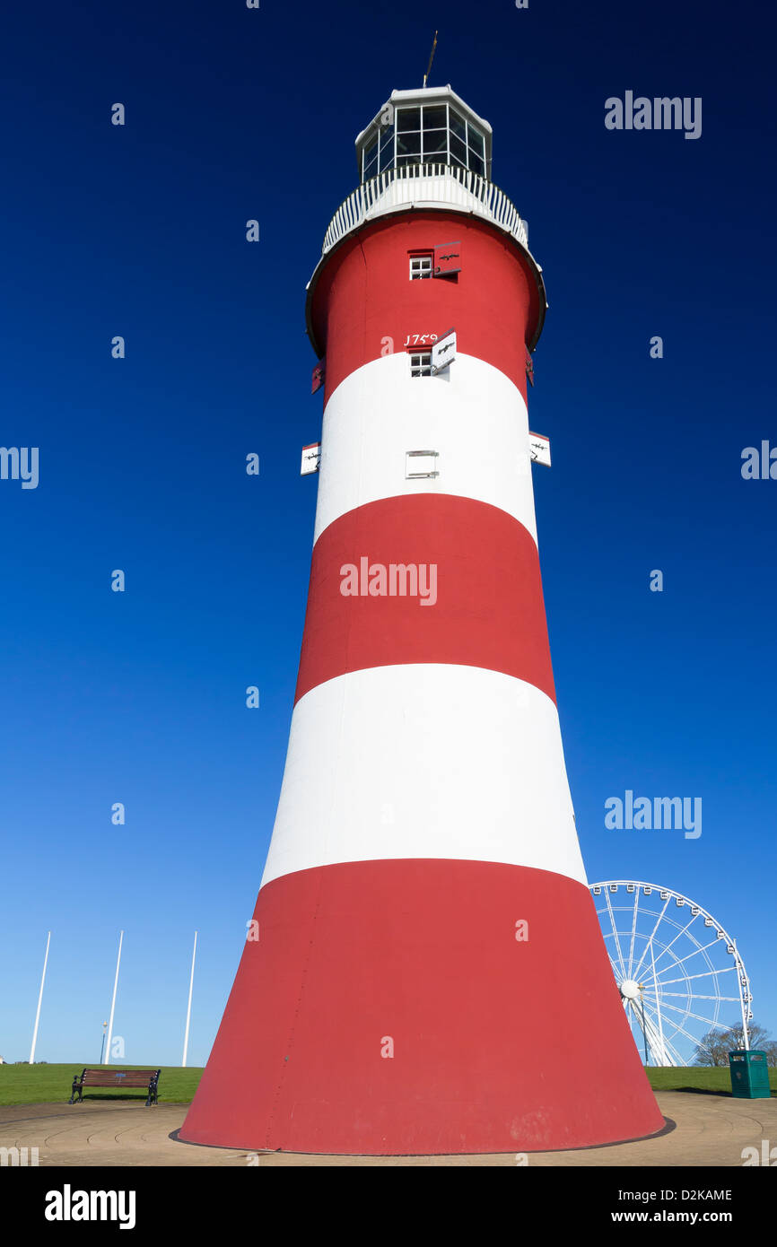 The former Eddystone Lighthouse, Smeaton's Tower was built on Plymouth ...