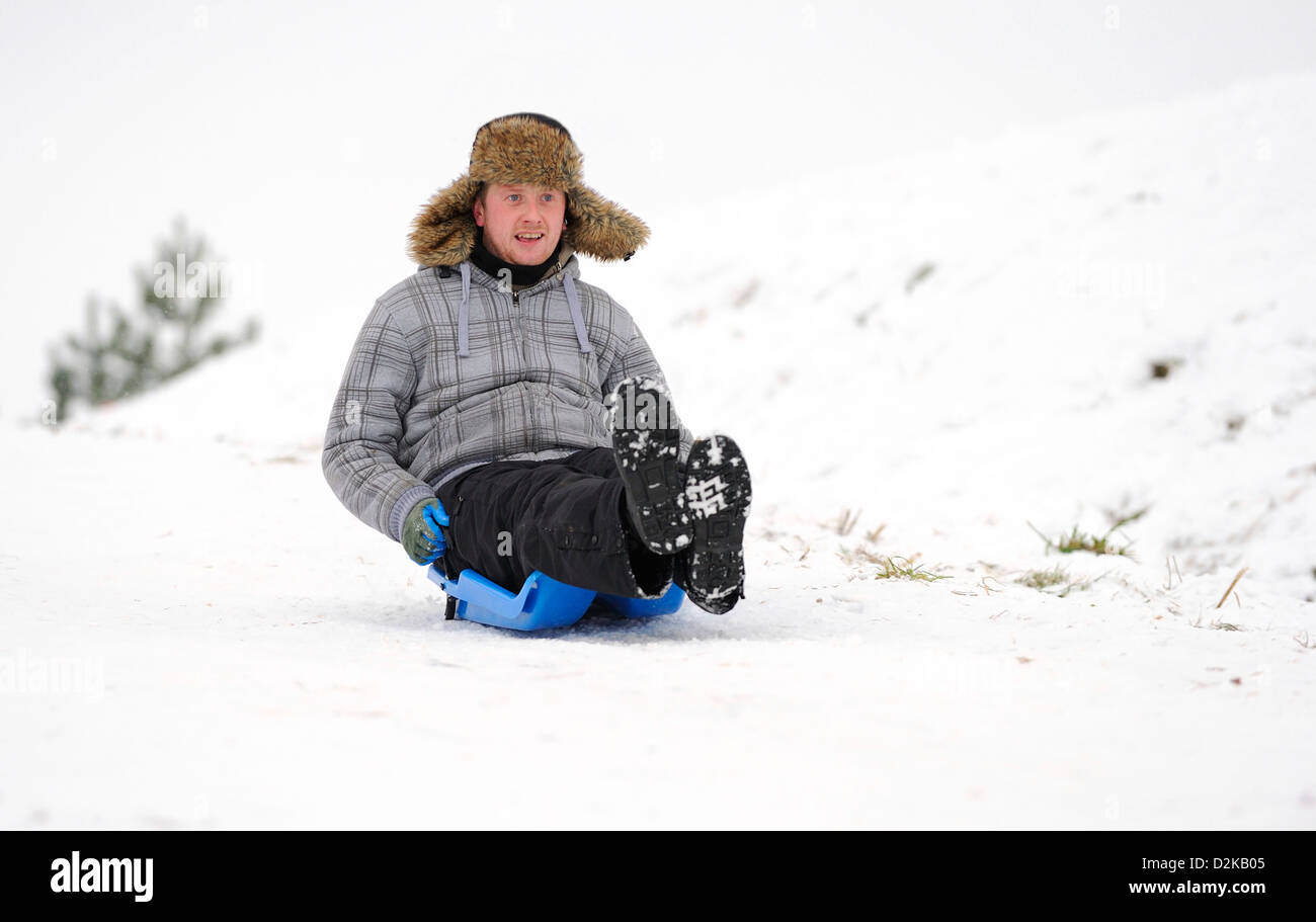 Sliding down snow slope hi-res stock photography and images - Alamy