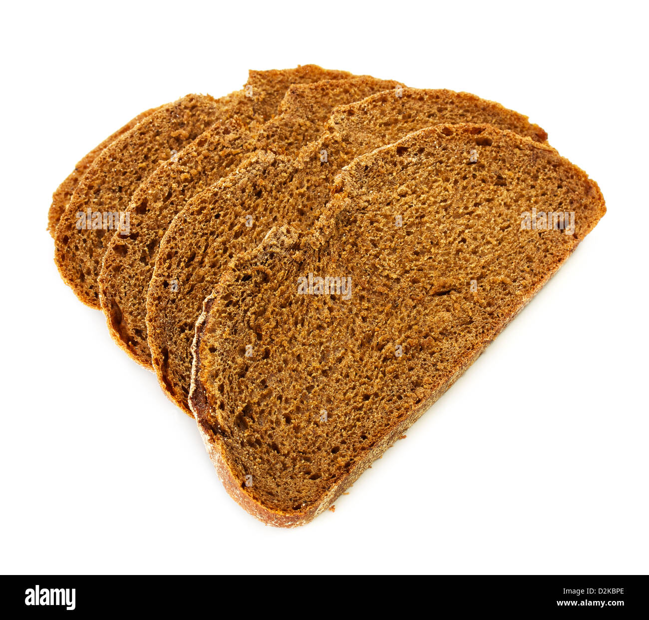 pieces of rye bread isolated on white background Stock Photo - Alamy