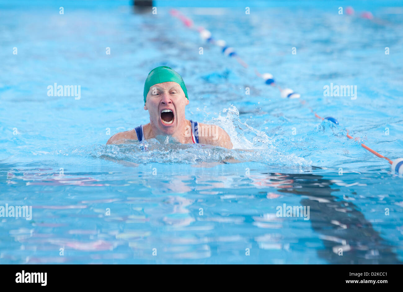 London, UK. 26th January 2013. Tooting Bec Cold Water Swimming ...