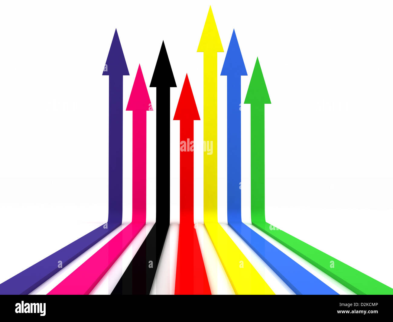 colored arrows render isolated Stock Photo - Alamy