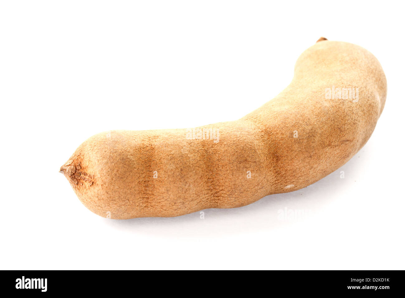 fresh tamarind in the shell on a white background Stock Photo - Alamy