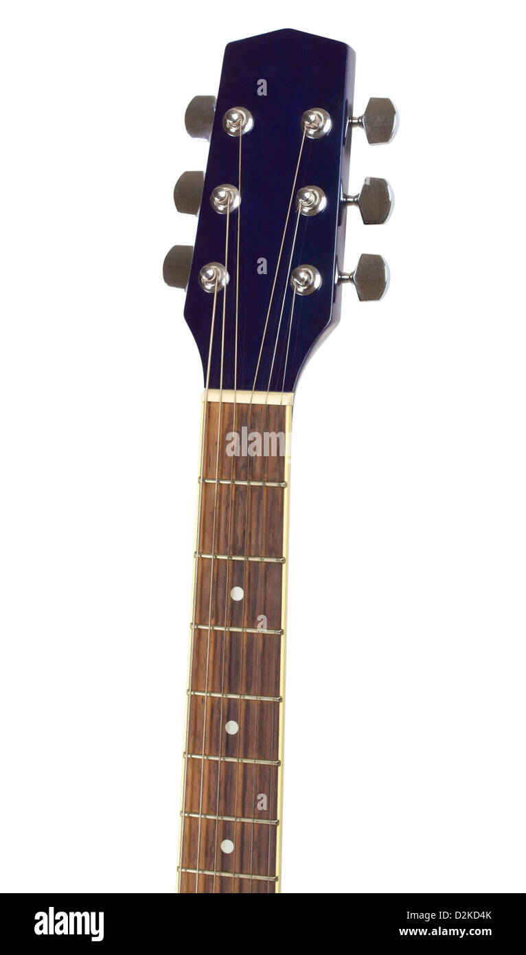 electric guitar fretboard isolated on white background Stock Photo - Alamy