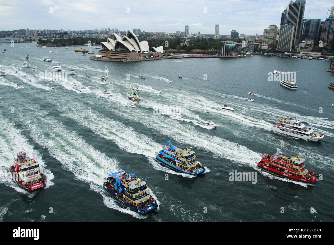 Ferry race in harbour on australia day hi-res stock photography and ...