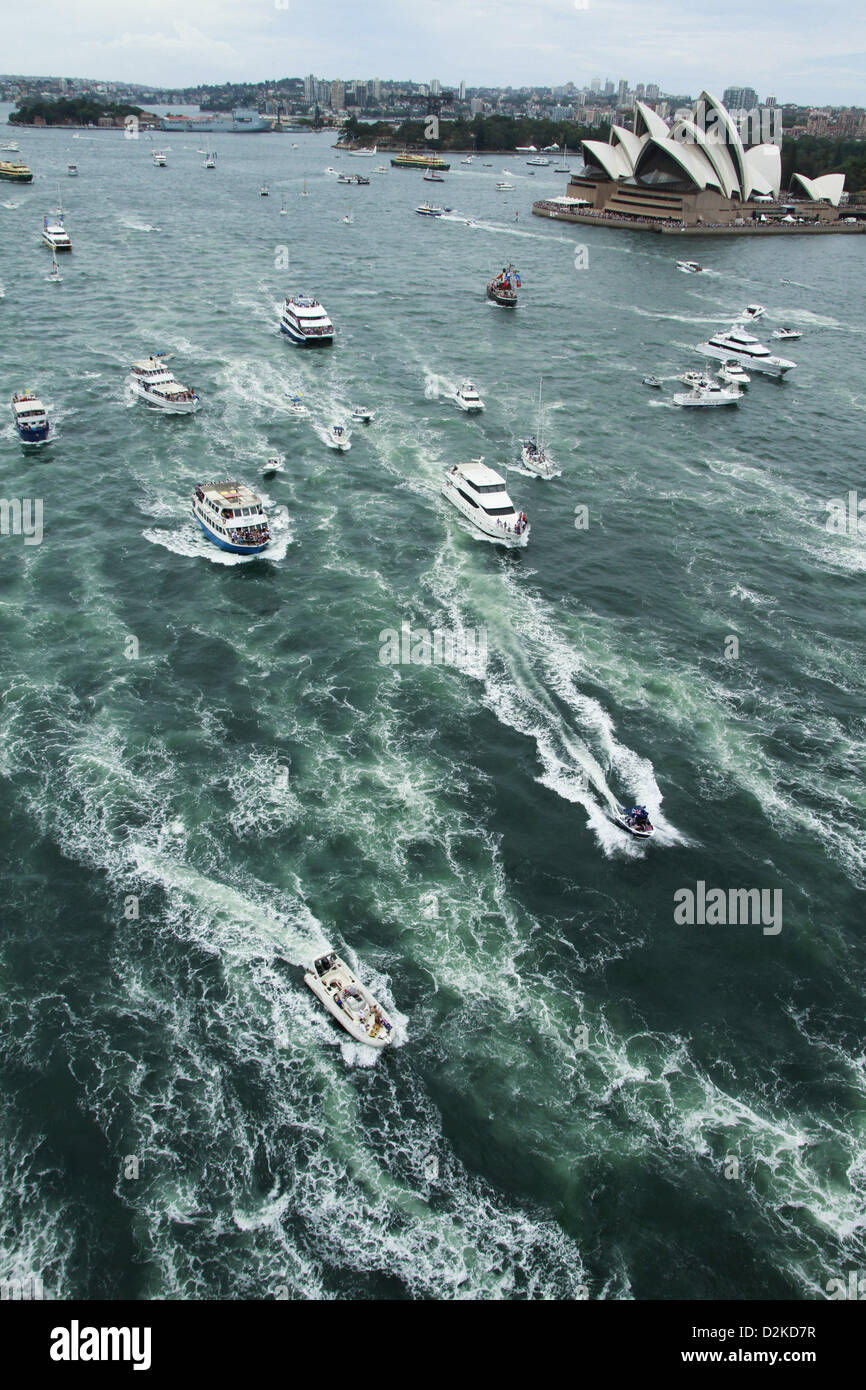 Ferry race in harbour on australia day hi-res stock photography and ...