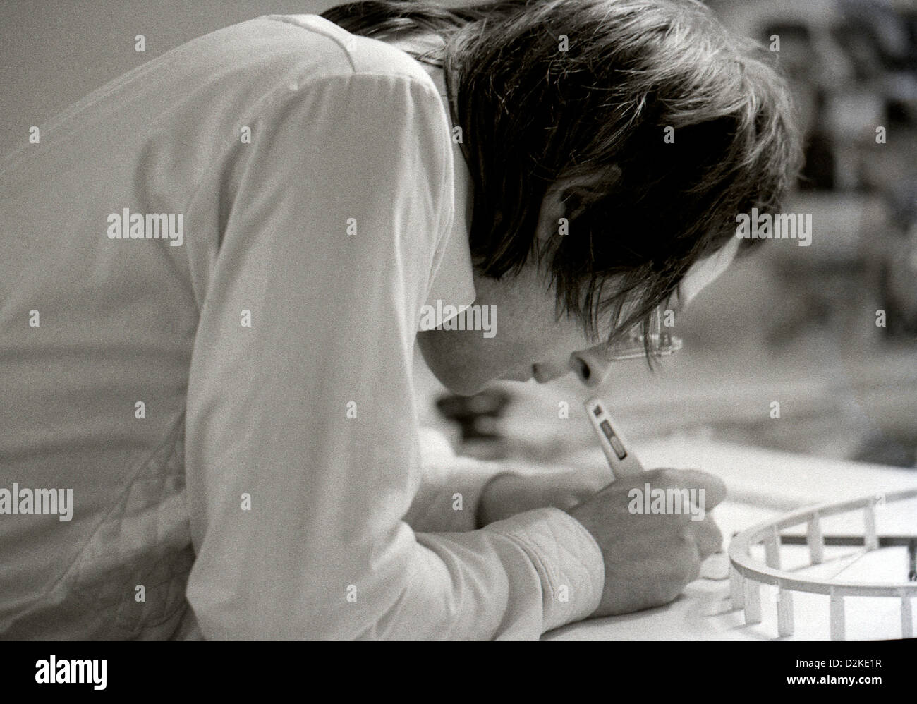 Peter Cook model making in the Archigram Architects Office Endell ...