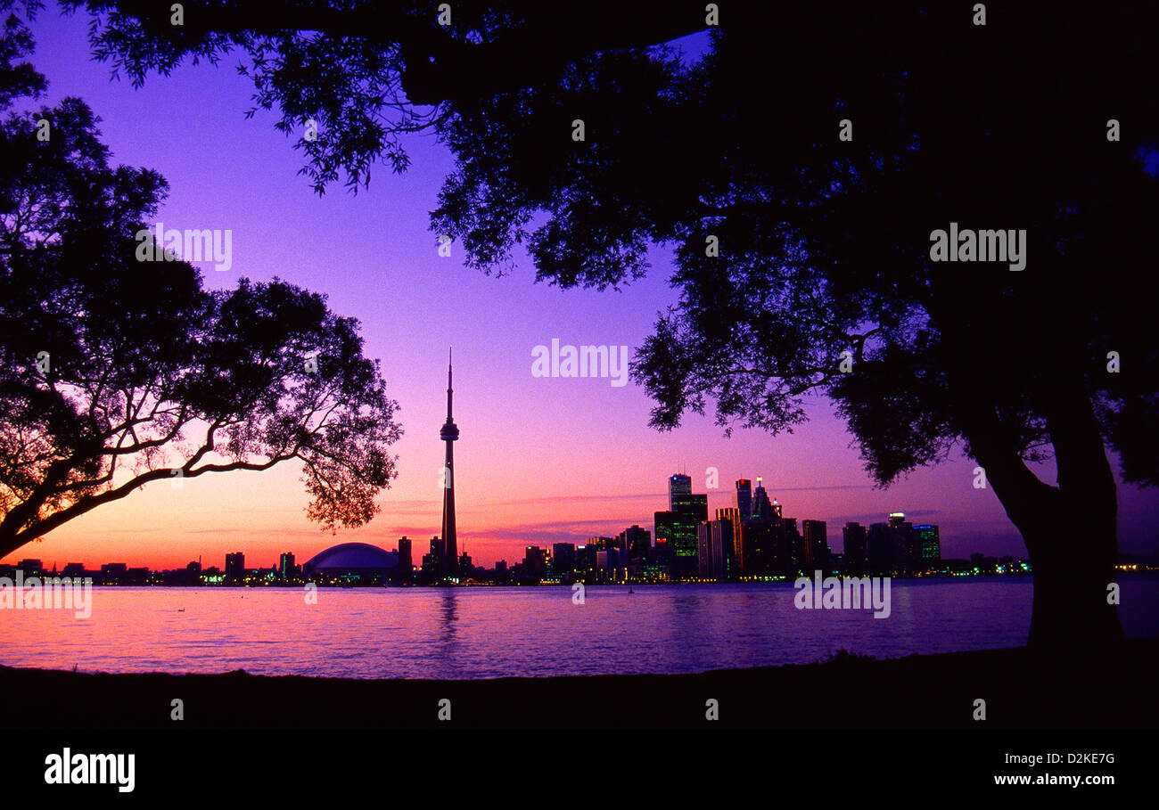 Toronto 1990 View from Toronto Island Toronto Ontario Canada Stock ...