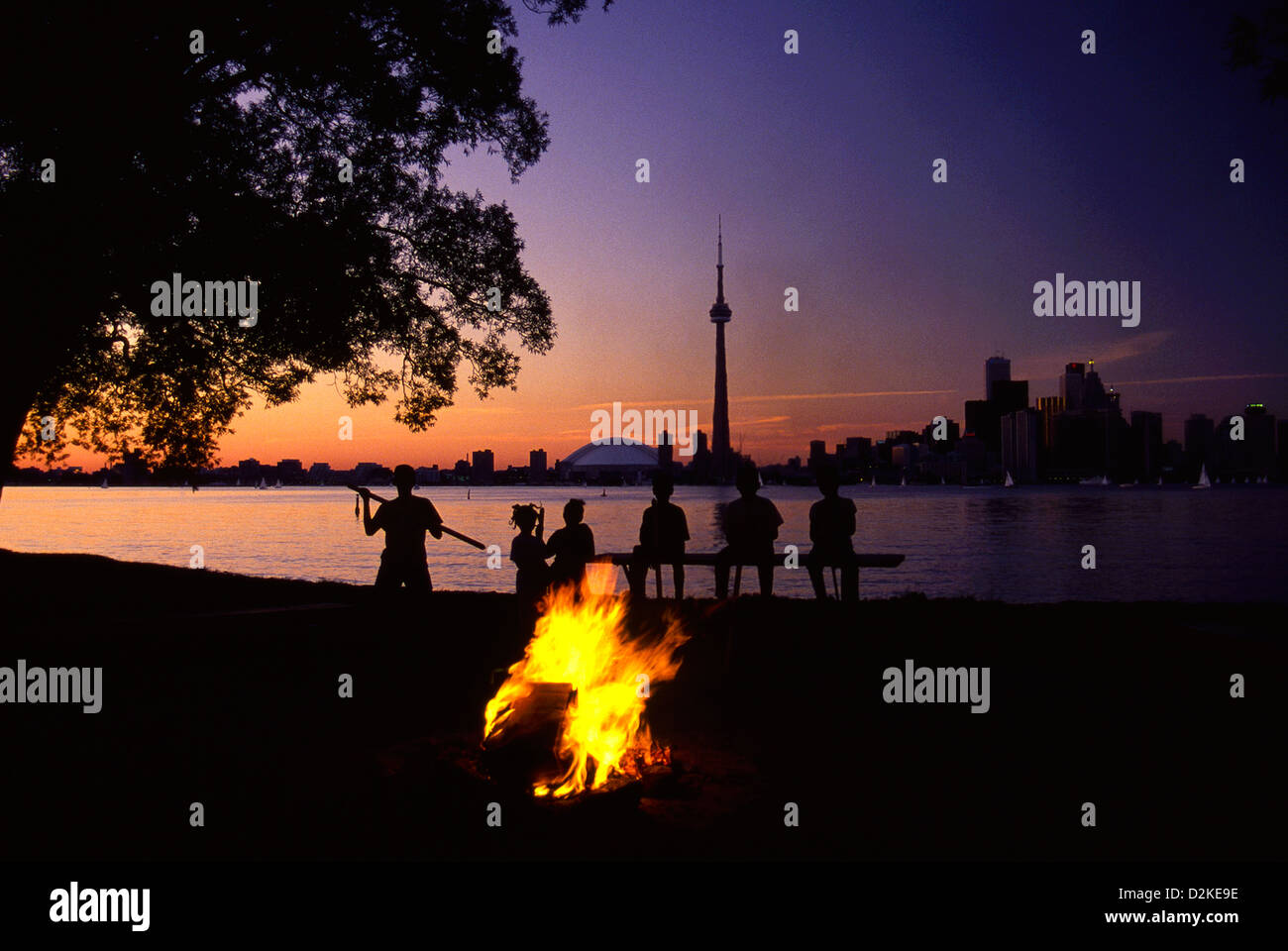 Toronto 1990 View from Toronto Island Toronto Ontario Canada Stock ...