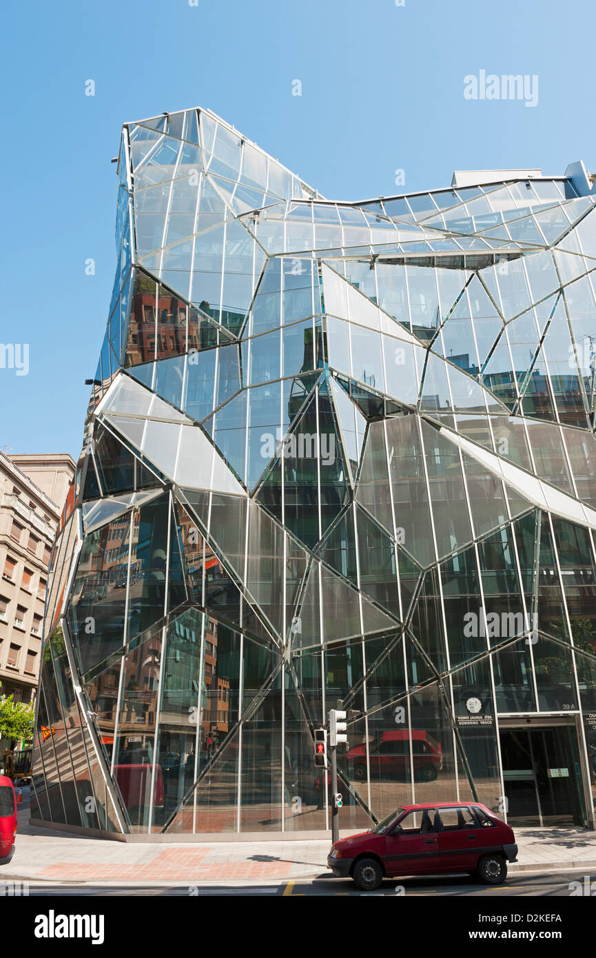 modern architecture of the department of Health, Bilbao, Basque country ...