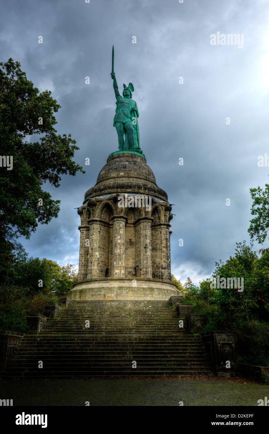 Hermann monument North Rhine Westphalia Germany in the Teutobug Forest ...