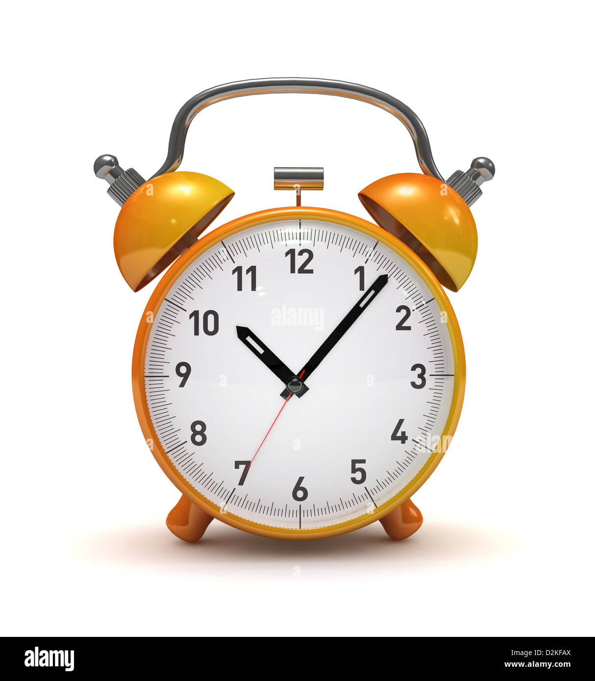 3D yellow clock isolated Stock Photo - Alamy