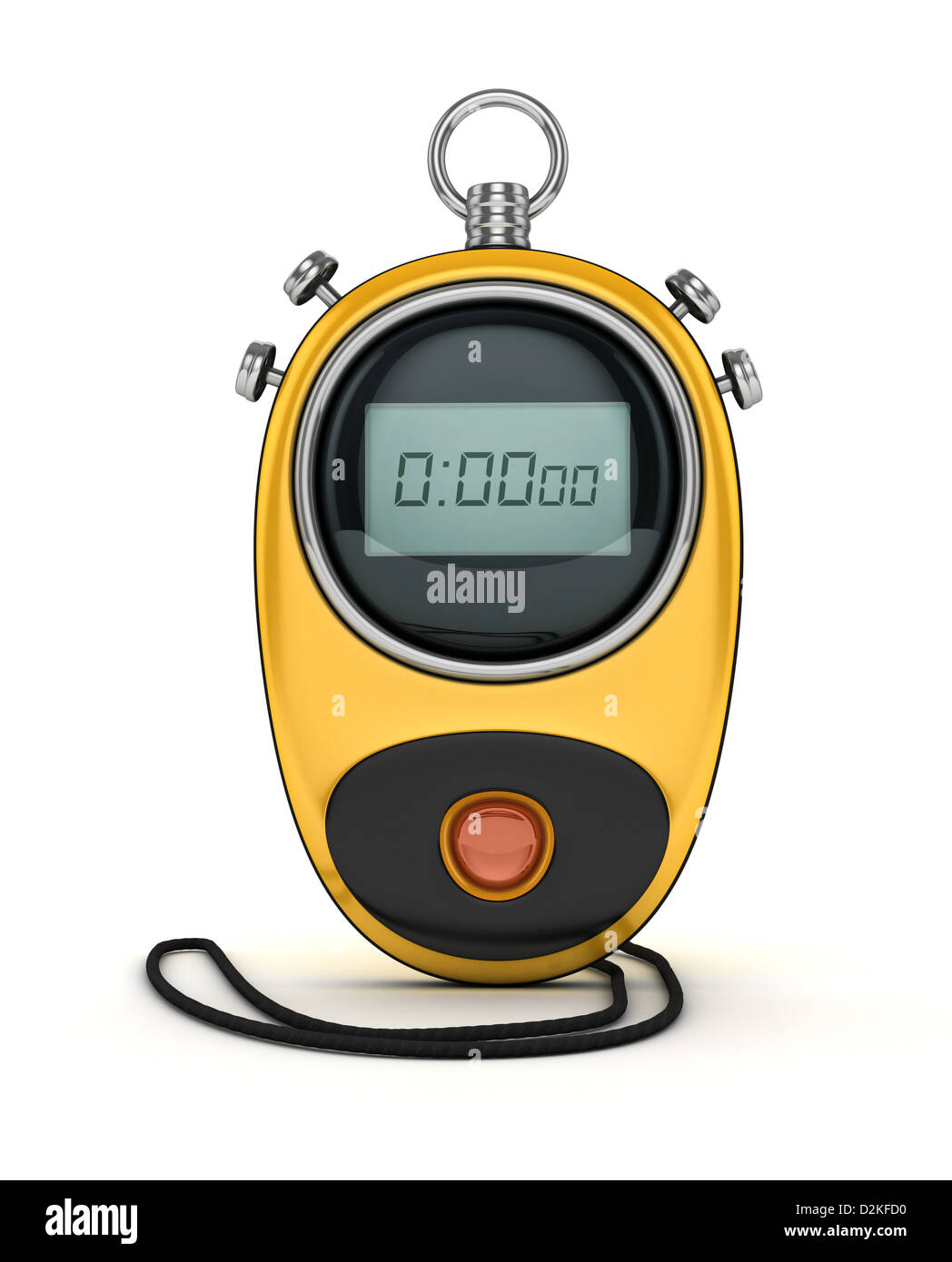 3D Yellow Digital-chronometer isolated Stock Photo - Alamy