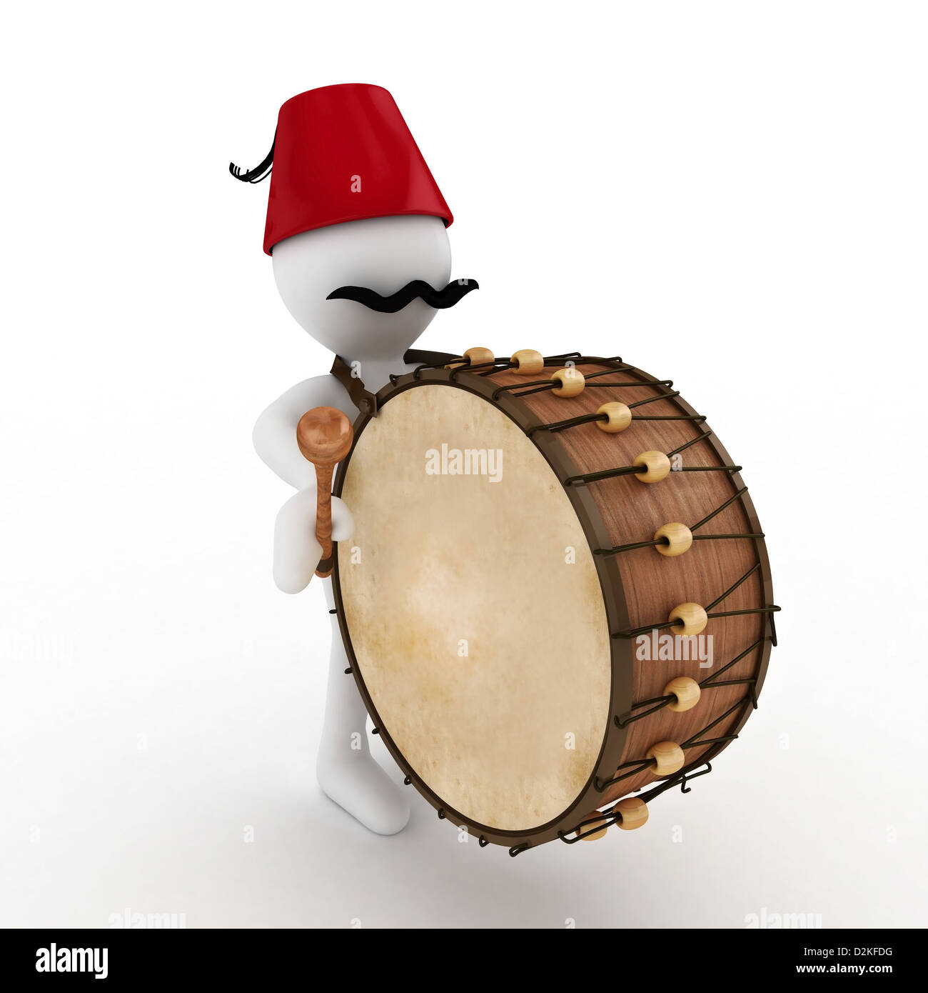 3D Ramadan drummer isolated Stock Photo - Alamy