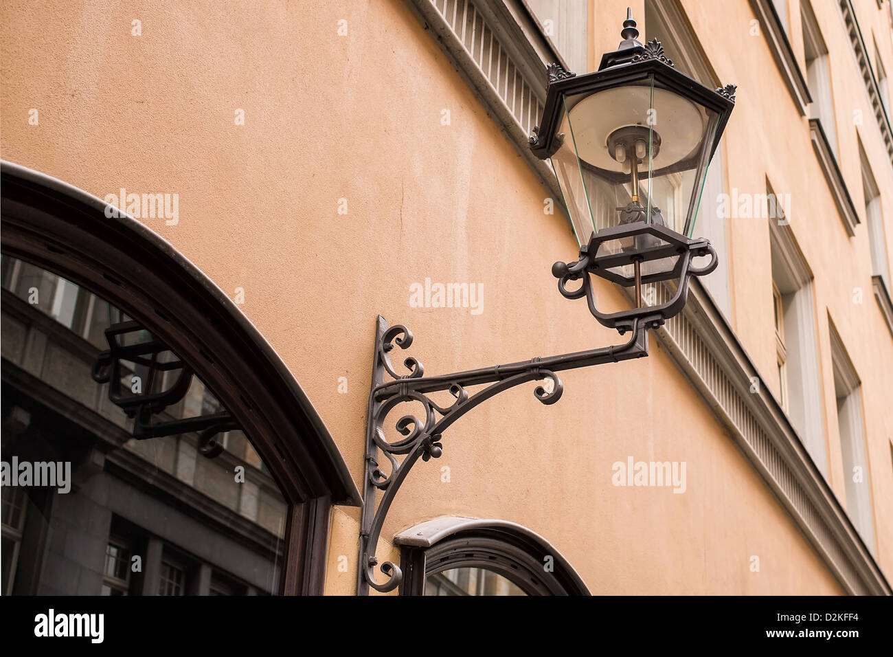 An old lantern on a building Stock Photo - Alamy