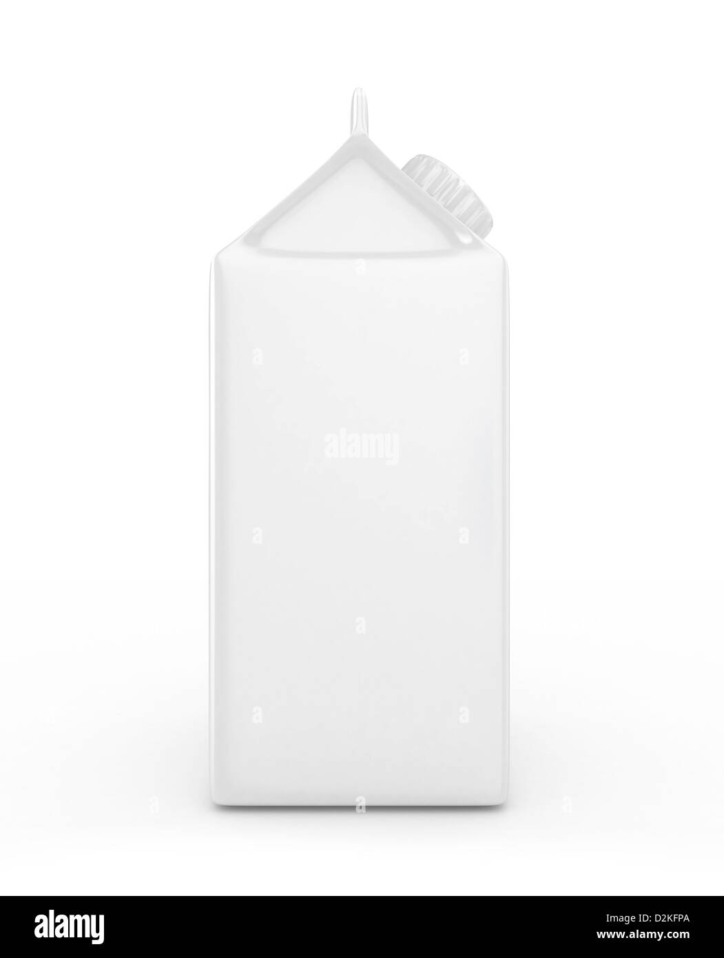 3D White Milk Box - Isolated Stock Photo - Alamy