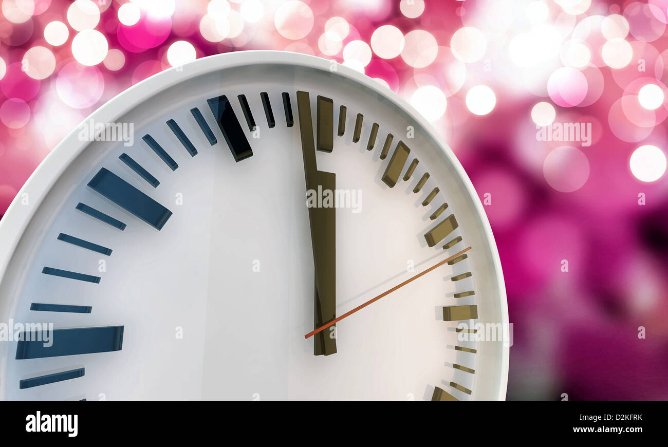 white modern clock Stock Photo - Alamy