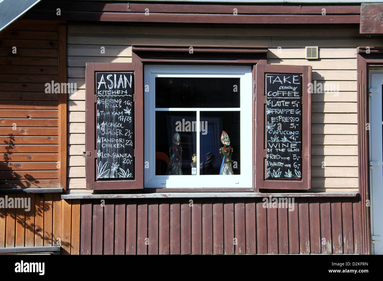 Traditional Wooden Cafe Building in the Lithuanian Lake Resort of ...