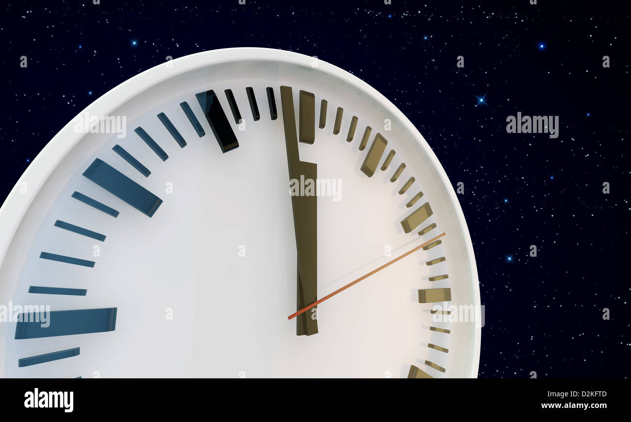 white modern clock Stock Photo - Alamy