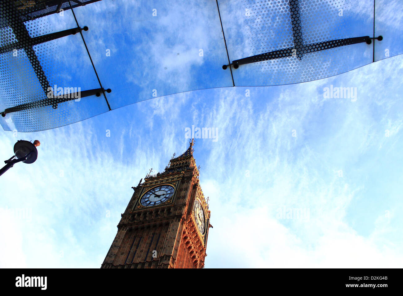 Shot of Big Ben underneath a bus stop Stock Photo - Alamy