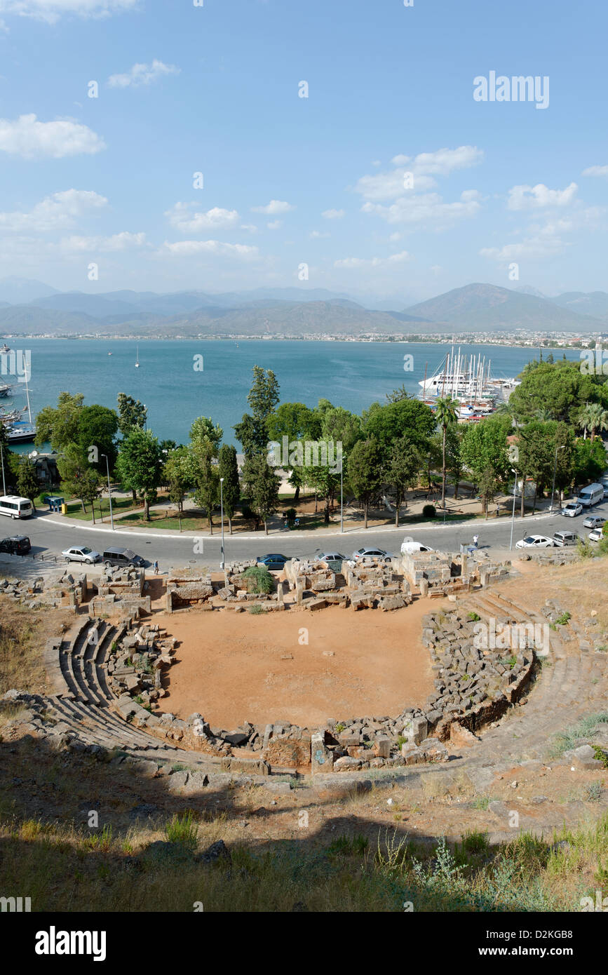 Fethiye Turkey. View of the ancient Hellenistic Roman theatre in the ...