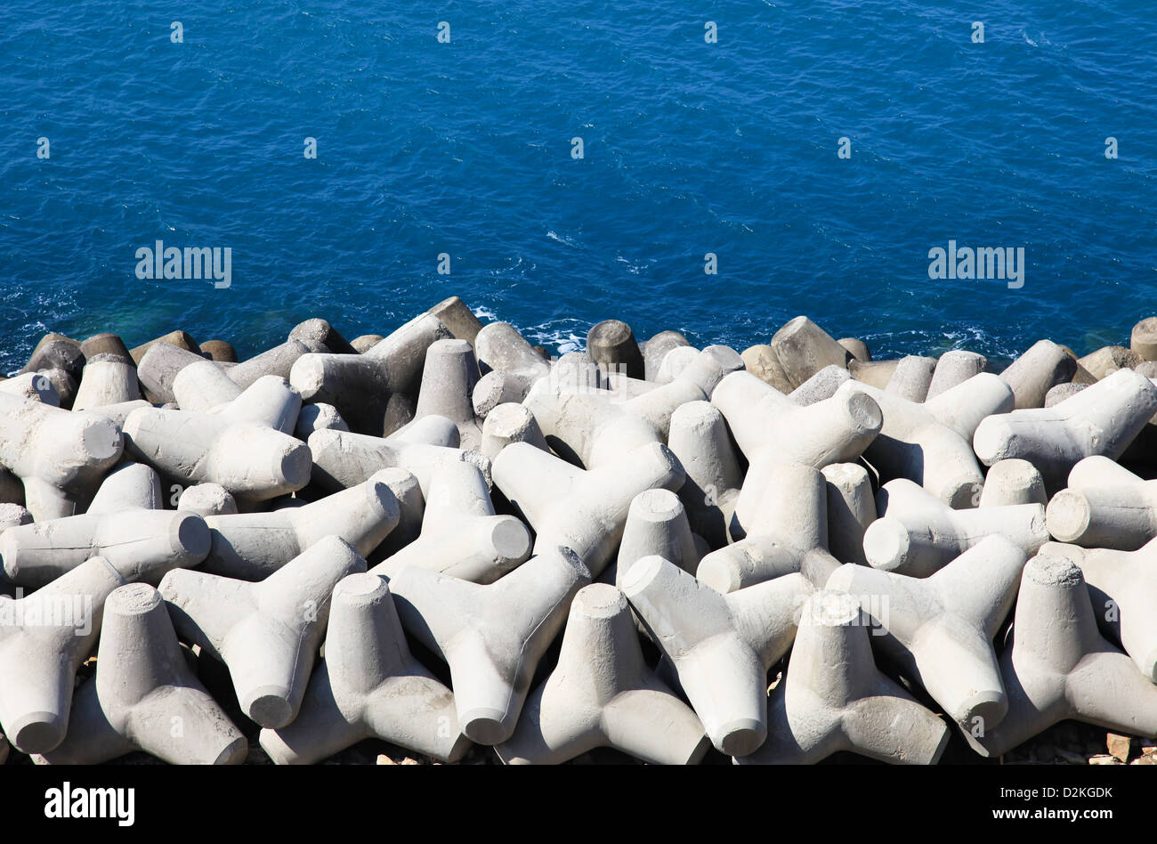 Breakwater of massive concrete Tetrapods Stock Photo: 53290431 - Alamy