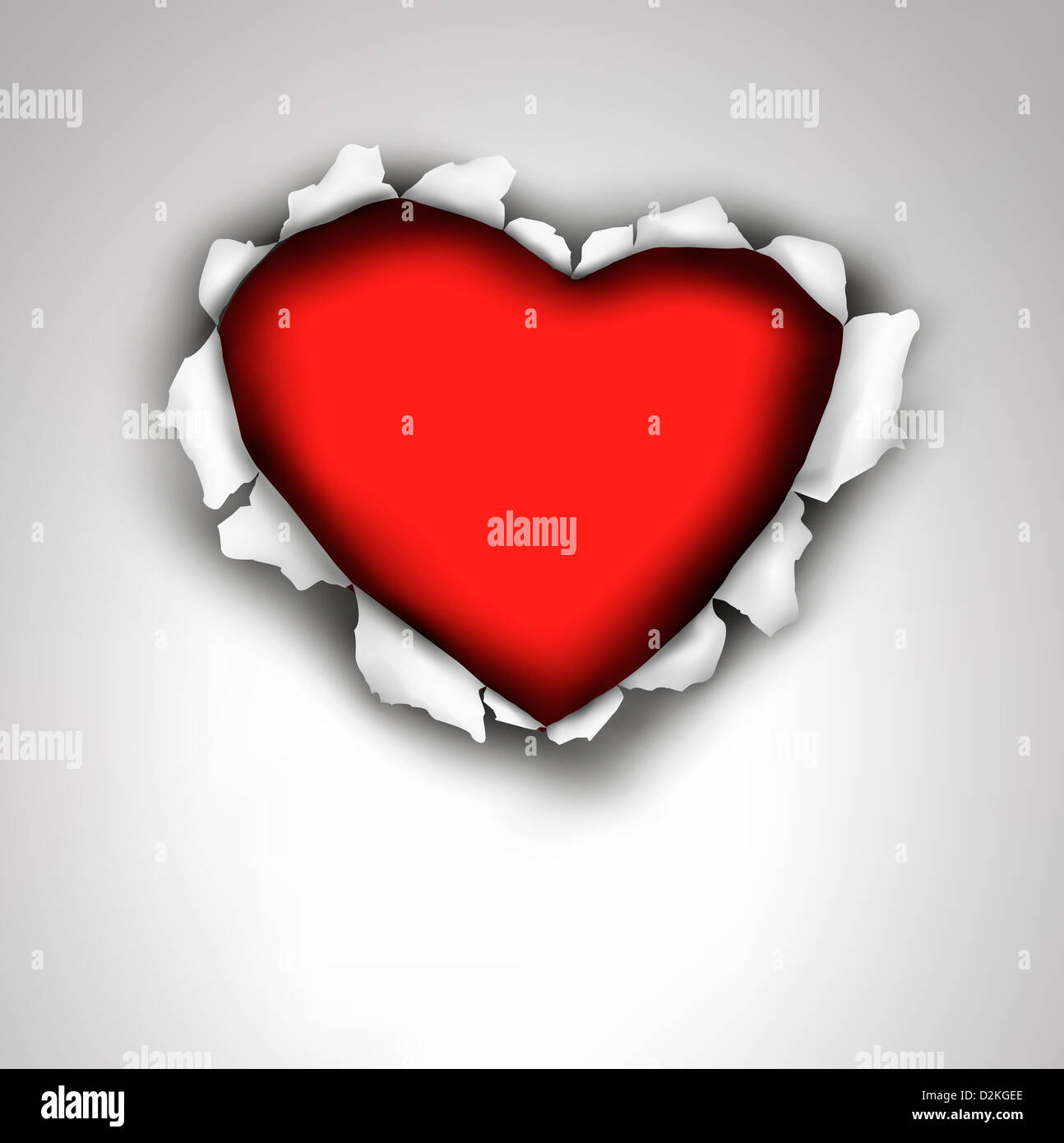 Heart made of ripped paper. Valentine's day Stock Photo - Alamy