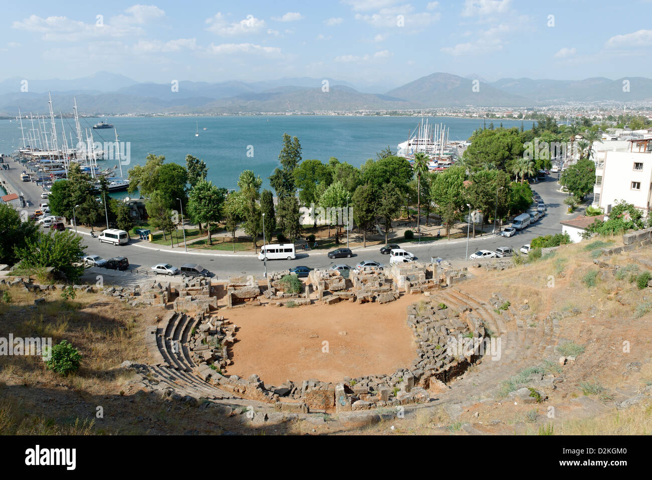 Fethiye Turkey. View of the ancient Hellenistic Roman theatre in the ...