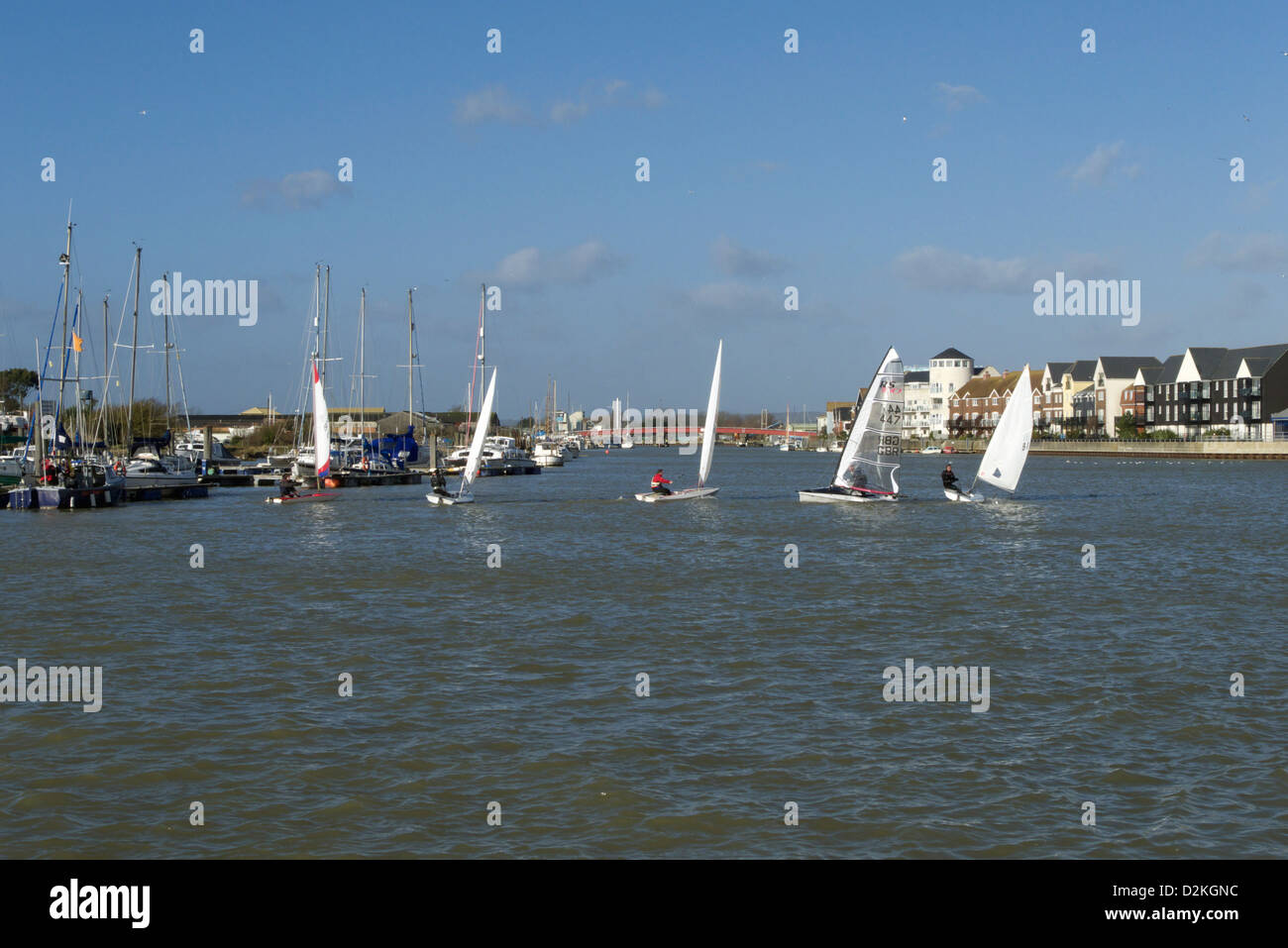 united kingdom west sussex littlehampton on sea a view of the town and ...