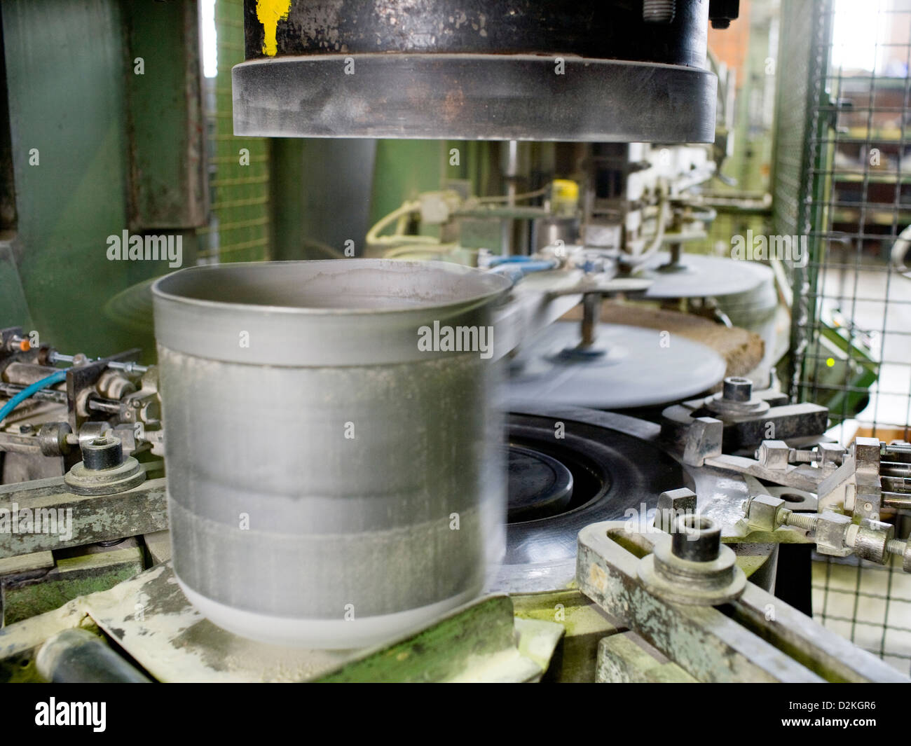 Riedlingen, Germany, steel core of a pot at the company Silit Stock ...