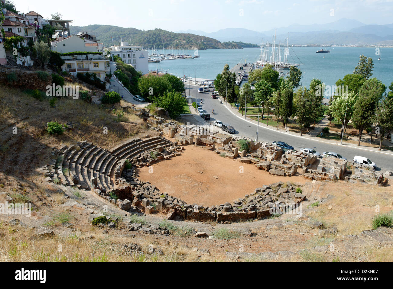 Fethiye Turkey. View of the ancient Hellenistic Roman theatre in the ...