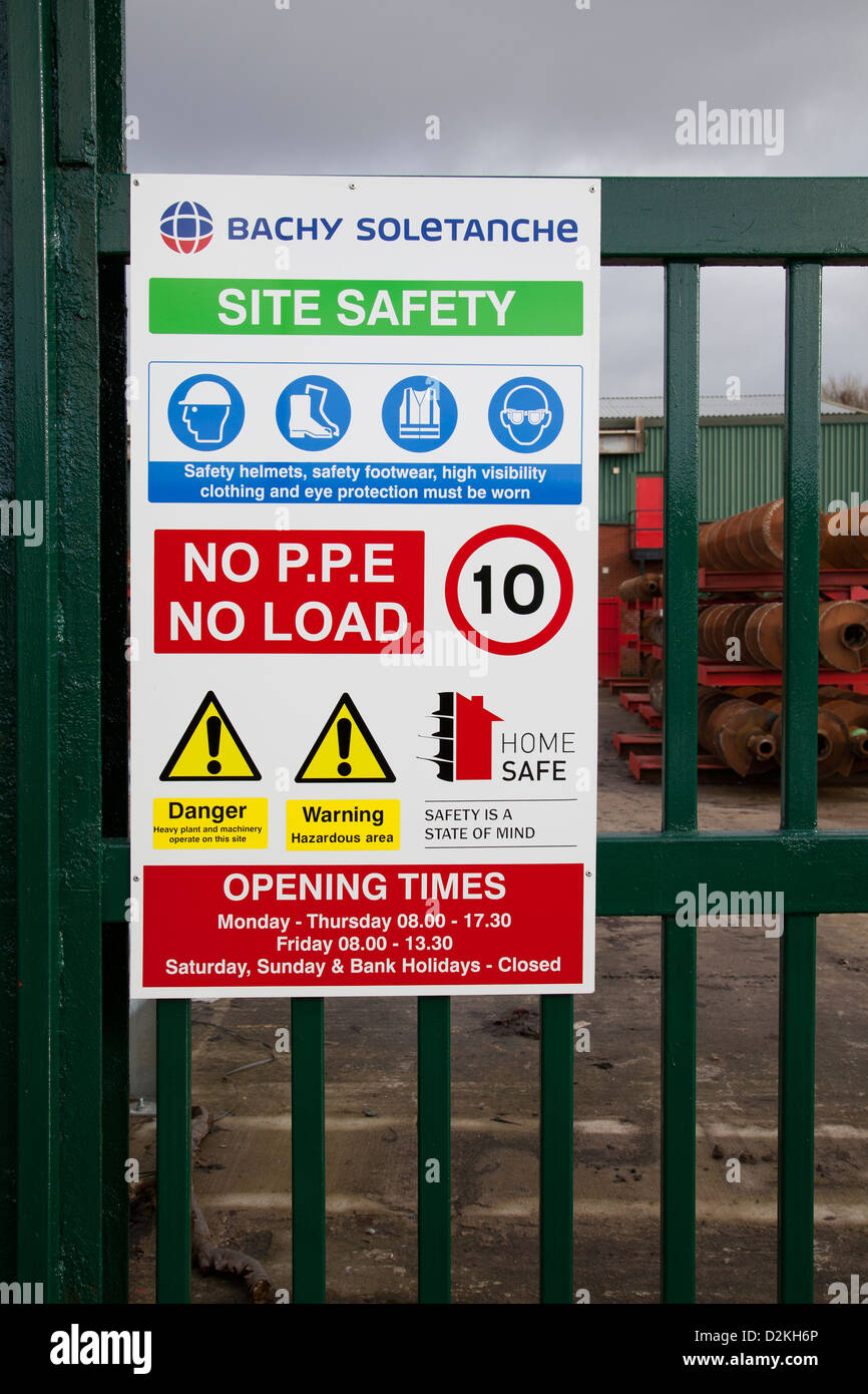 Construction site instructions."Safety is a state of mind" Geotechnical ...