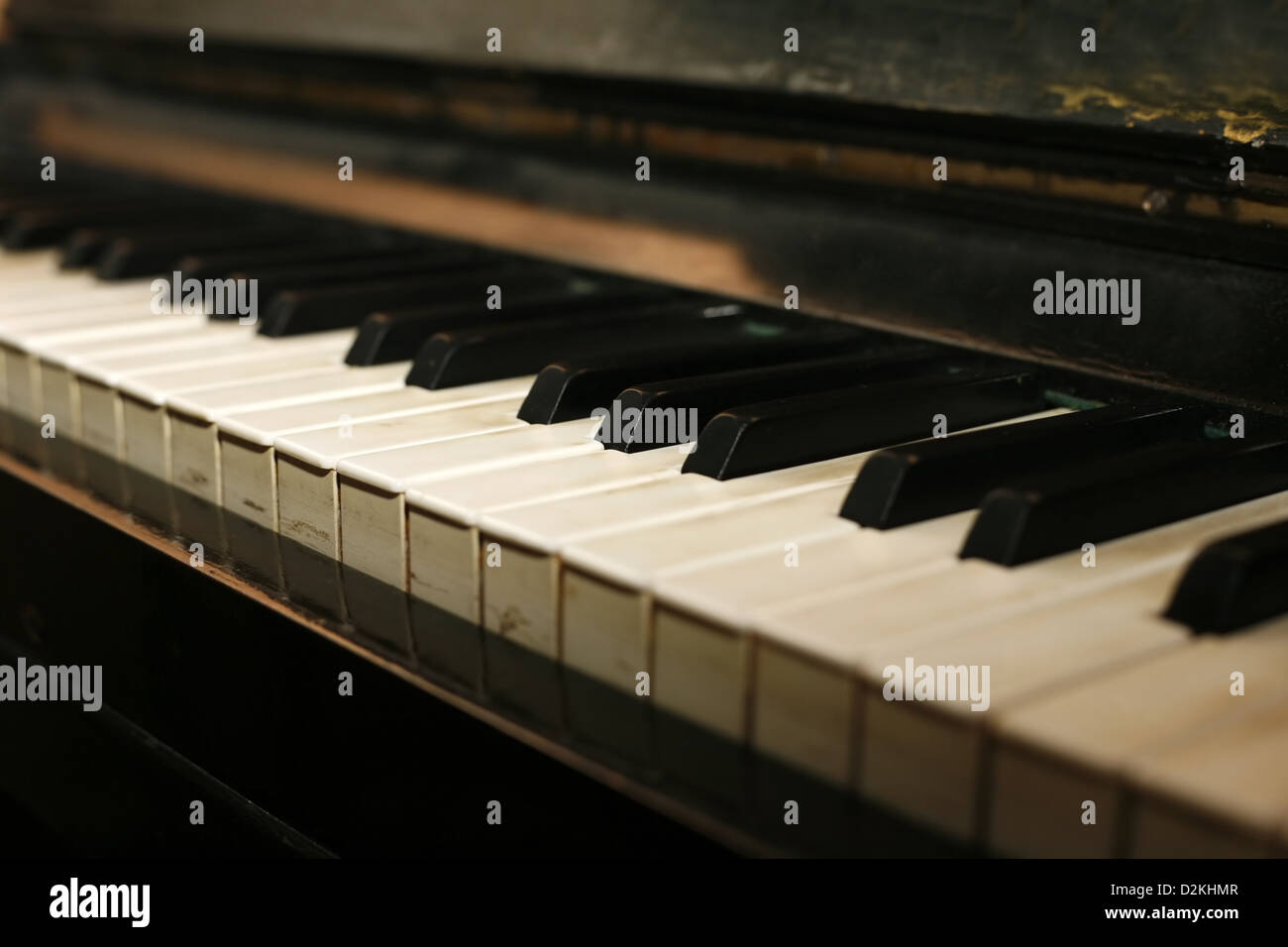 Grand piano ebony and ivory keys Stock Photo - Alamy