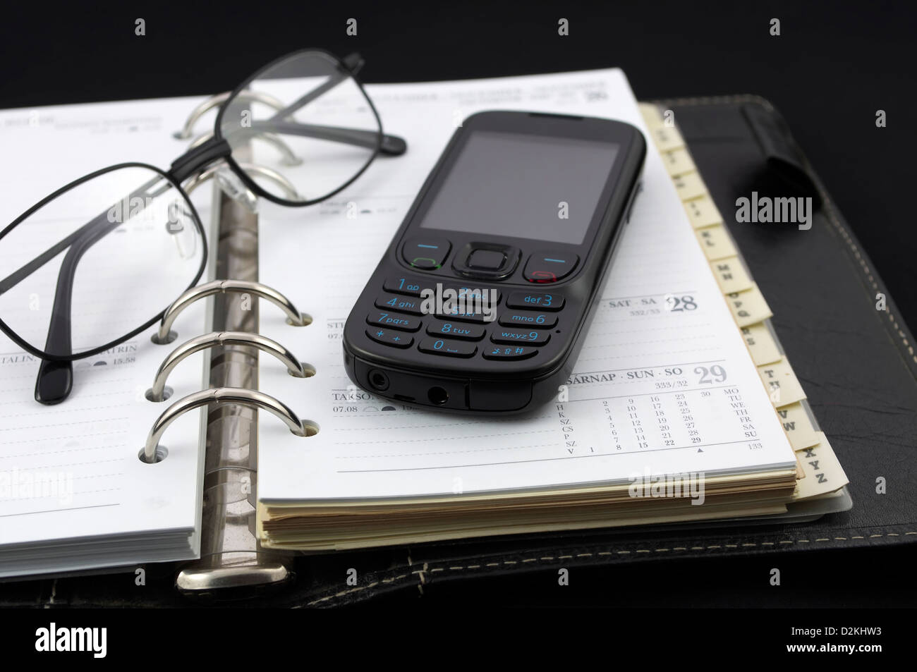 Personal diary and mobile phone Stock Photo - Alamy