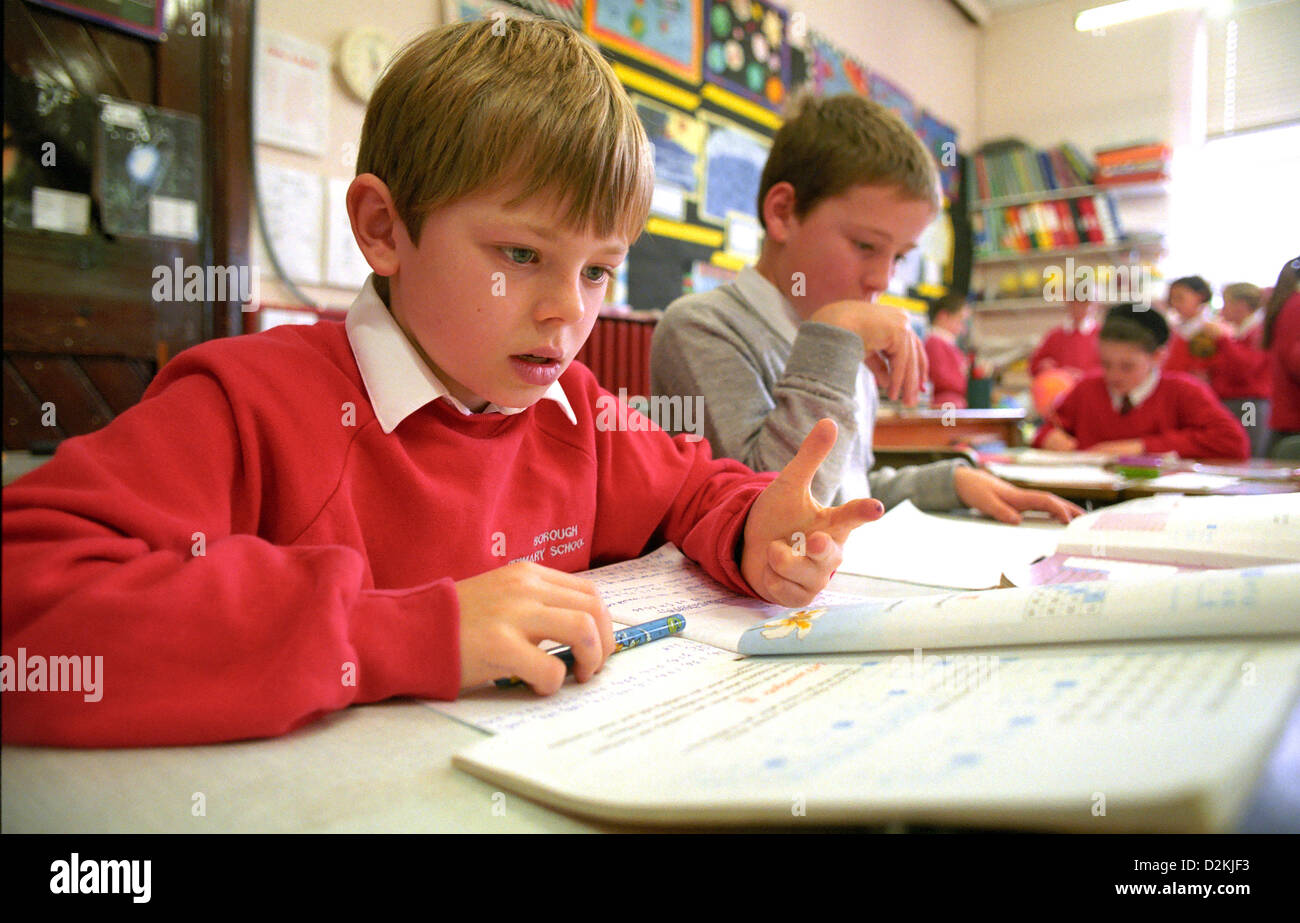 Primary School pupils in a class in Devon UK Stock Photo - Alamy