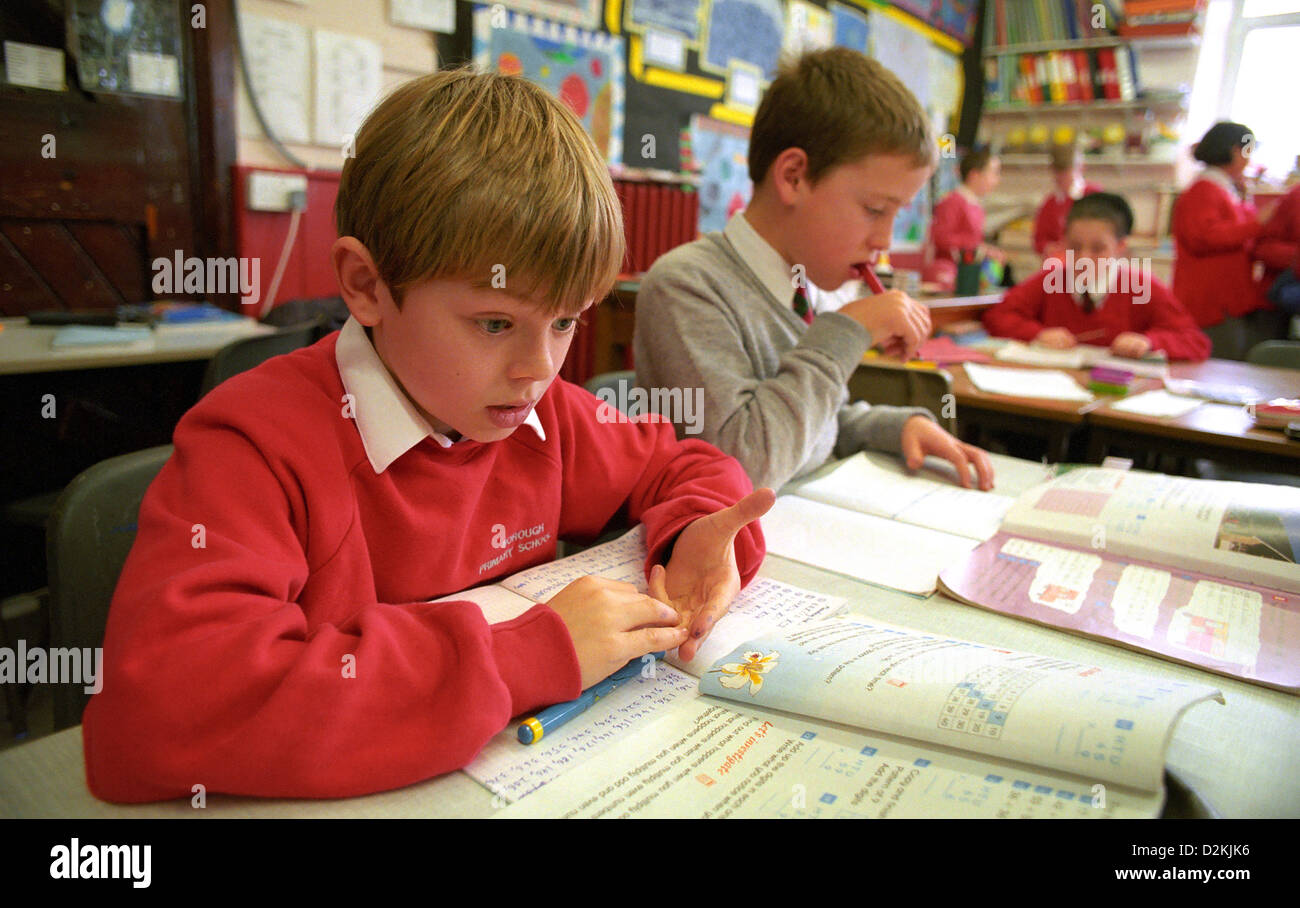 Primary School pupils in a class in Devon UK Stock Photo - Alamy