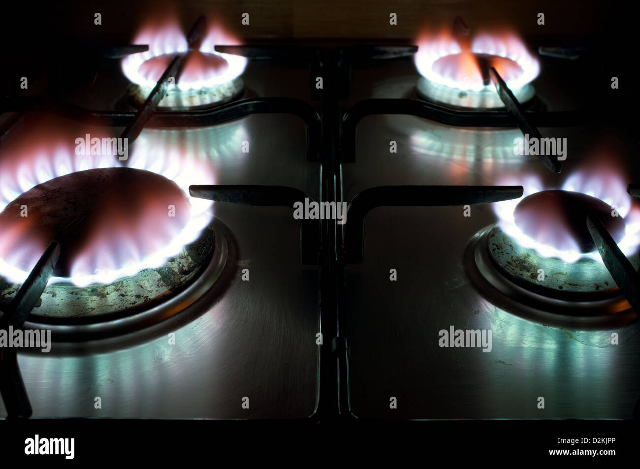Gas cooker rings hi-res stock photography and images - Alamy