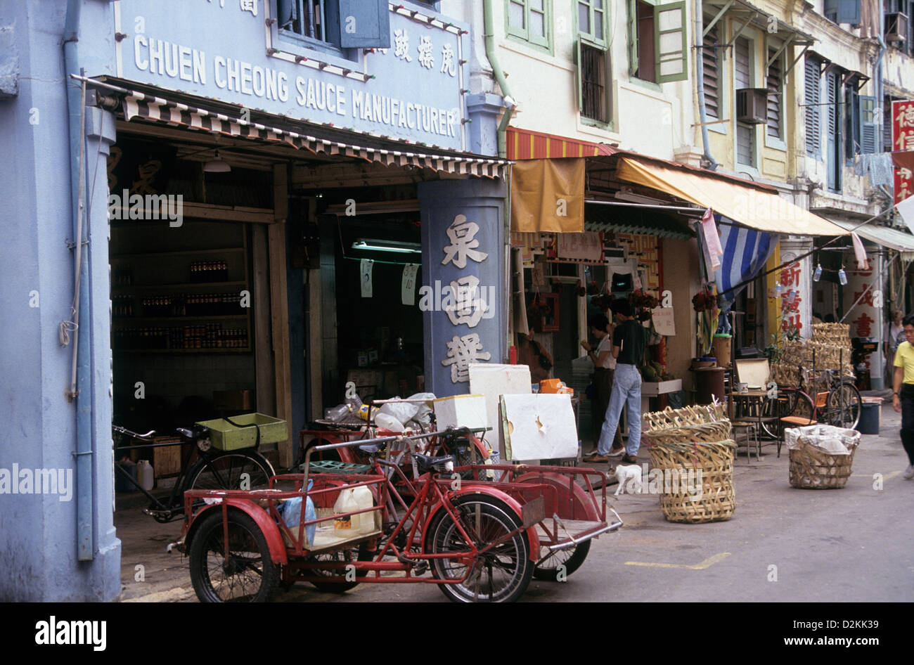 Singapore, trading shops in China town a sight taker in 1991, are run ...