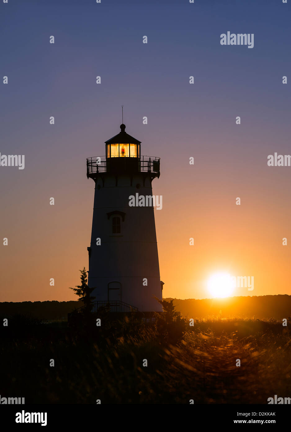 Edgartown Lighthouse, Martha's Vineyard, Massachusetts, USA Stock Photo ...