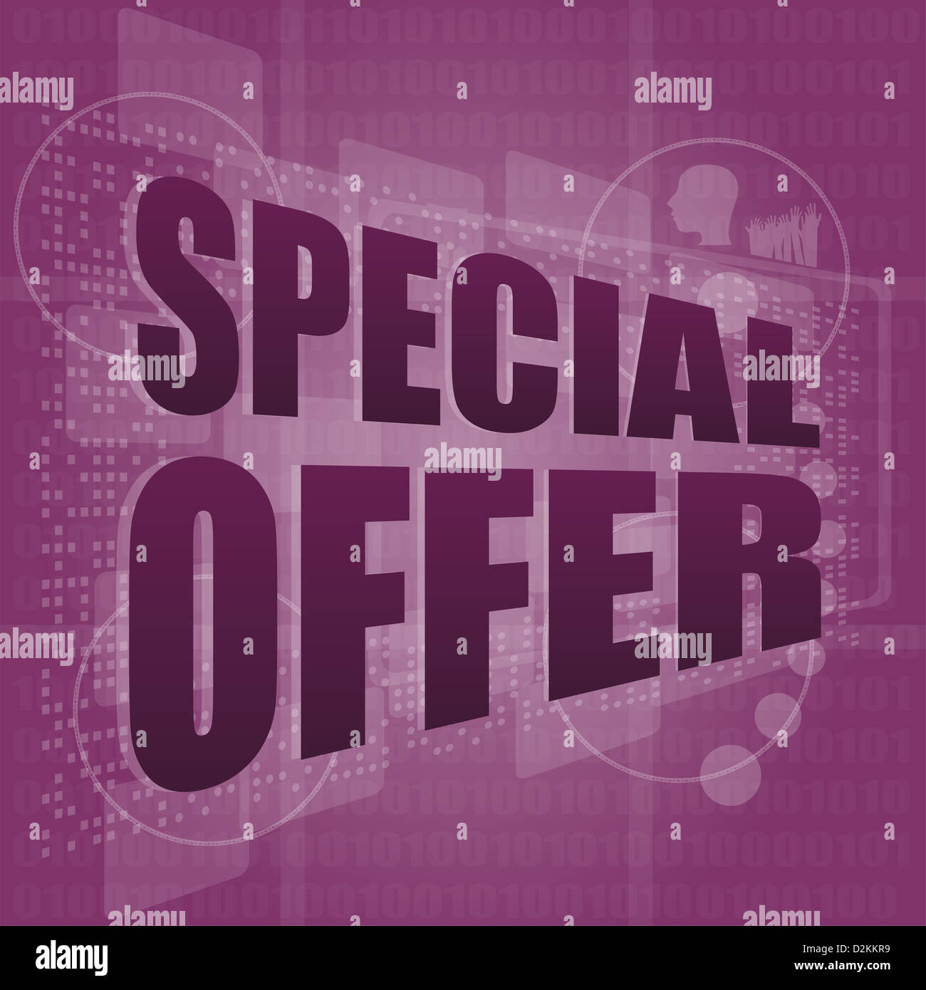 special offer text on digital screen Stock Photo - Alamy