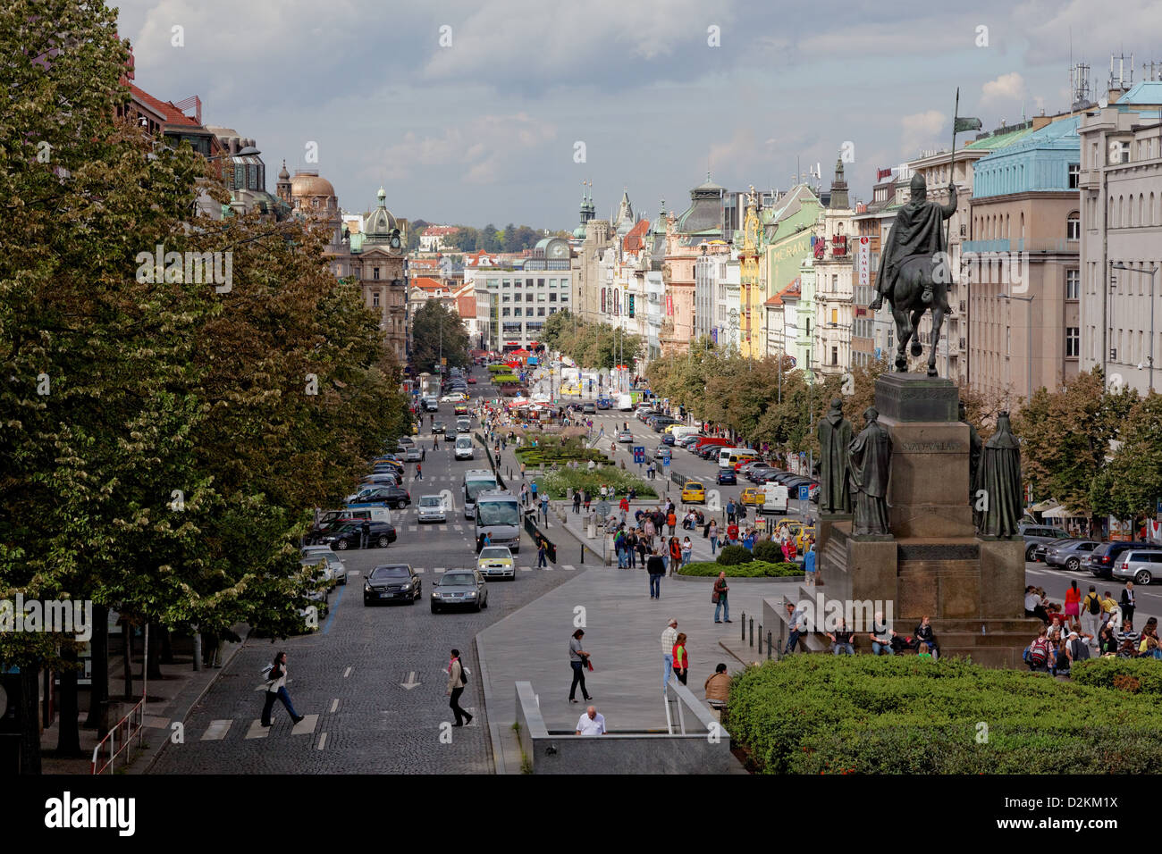 The St Wenceslas Statue at the head of Wenceslas Square, Prague, Czech ...
