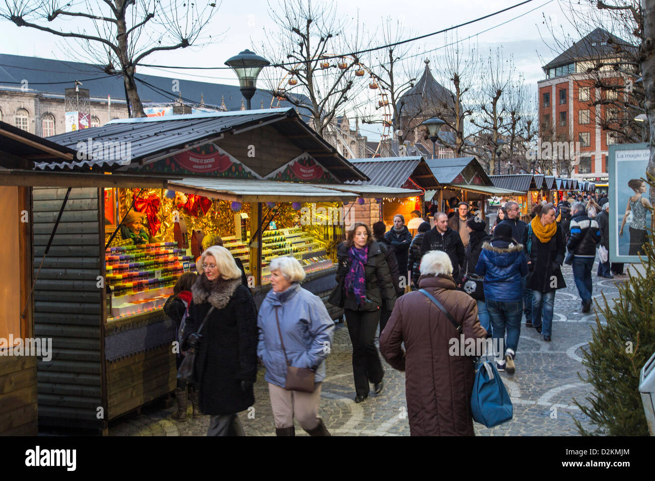 Christmas market, old town, Liege, Belgium Stock Photo - Alamy