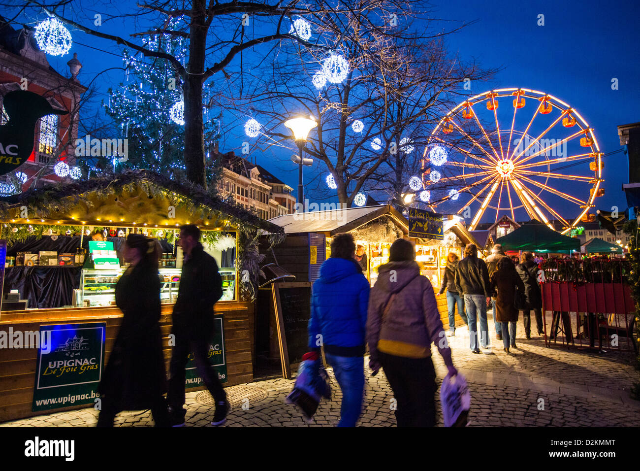Christmas market, old town, Liege, Belgium Stock Photo - Alamy