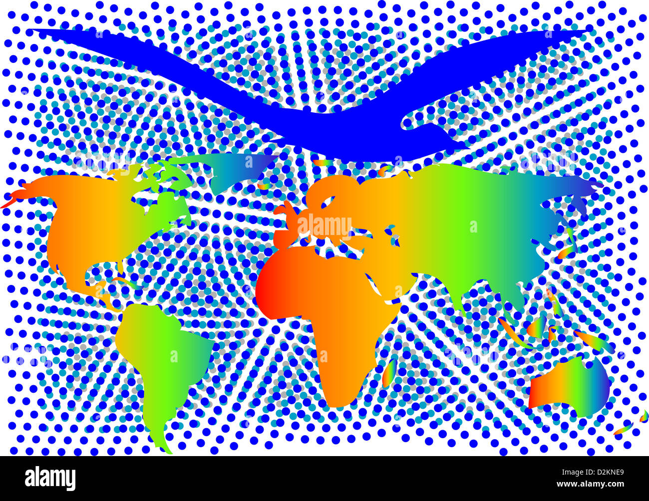 map with bird Stock Photo - Alamy