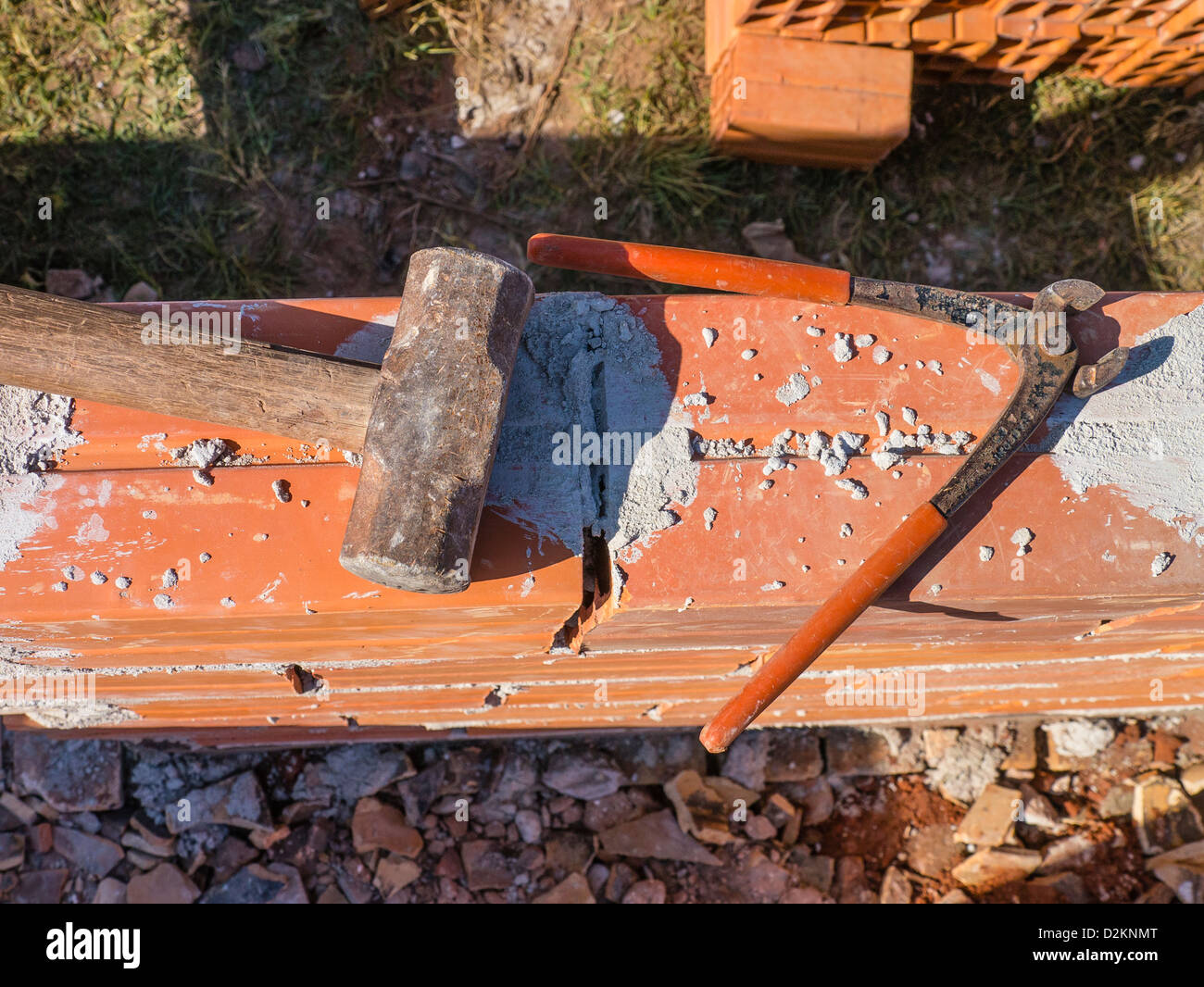 A image of tools used in house construction by international volunteers ...
