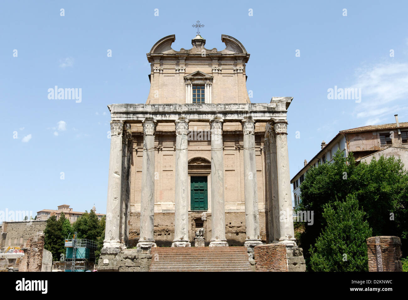 the monolithic Corinthian column pronaos and flight of steps of the ...