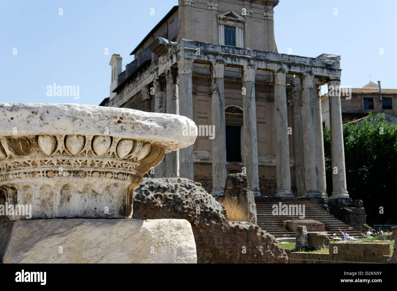 the monolithic Corinthian column pronaos and flight of steps of the ...