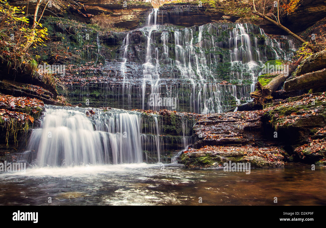 A beautiful flowing waterfall Stock Photo - Alamy