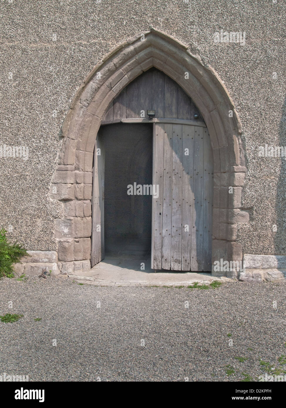 Norman door, Leintwardine Parish Church, Herefordshire, England Stock ...