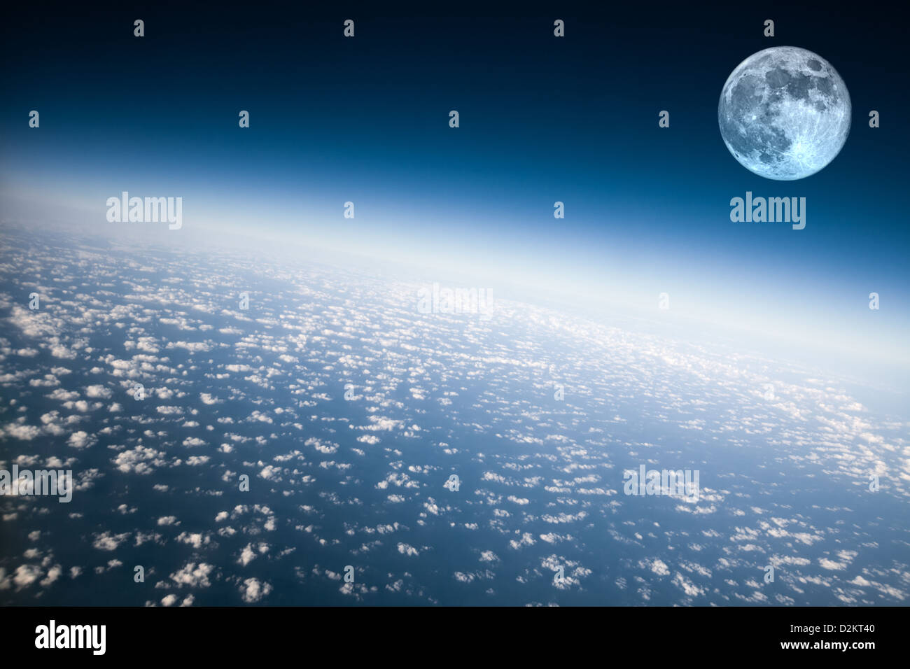 Moon over earth atmosphere hi-res stock photography and images - Alamy