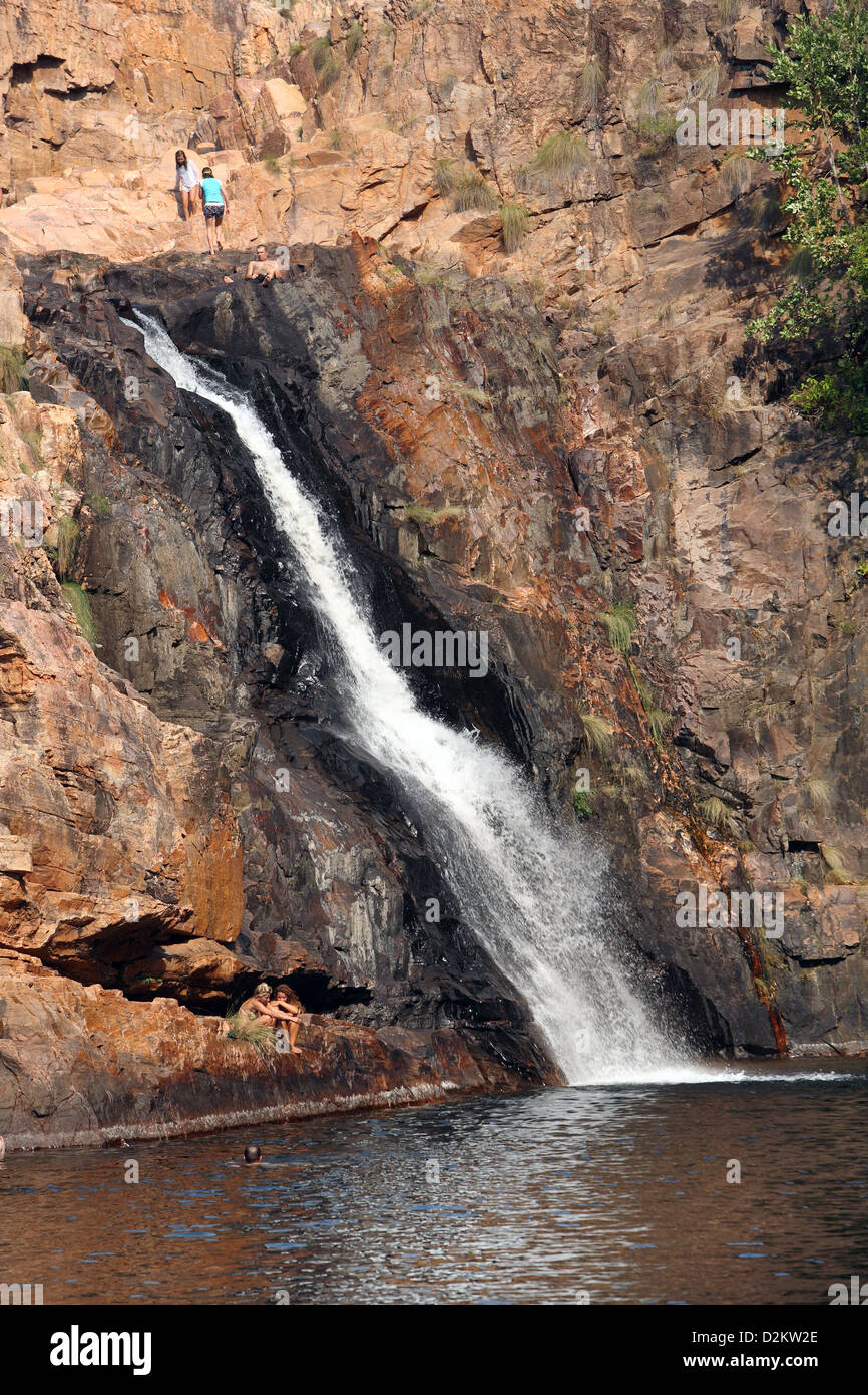 Barramundi Gorge (Maguk) waterfall. Kakadu National Park, Northern ...